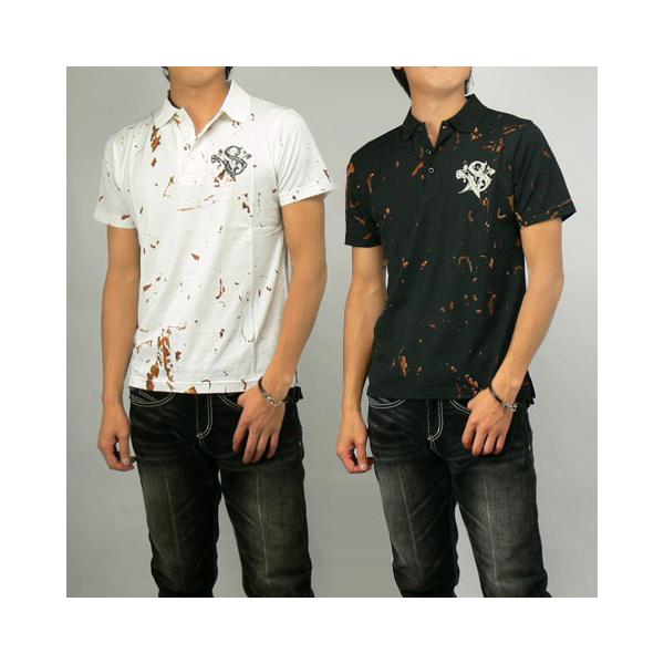 THREE STONES THROWのエンブレムプリント半袖ポロシャツ！！天竺素材使用で柔らかく着心地の良いタイプ♪カラーはブラック・ホワイトの２色！！襟部分は、リブ素材となっており、裾部分はアクセントにスリット入り！！フロント胸元、バック...