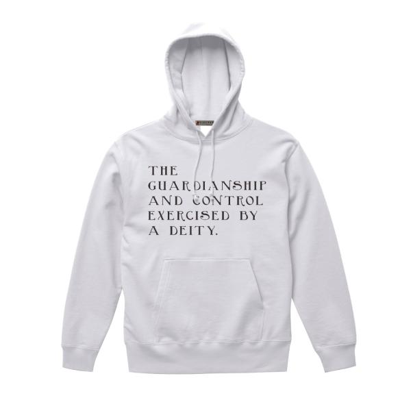 ＜guardianship＞クラシックな宗教画？天体図のようなスピリチュアルな雰囲気漂うインパクトのあるバックプリント！ フロントはさりげないメッセージなので、スタイルにも落とし込みやすい。 ●S ：身丈 63 身幅 52 肩幅 44 袖丈...