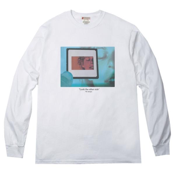 夏に大活躍しそうなカラーフォトＴシャツ。"Look the other side"というメッセージがさりげなくもアートな印象を与える。夏らしく爽やかでオシャレなカラーリングがうれしいですね！デニムと合わせてカジュアルに身こなしたい。●S ：...