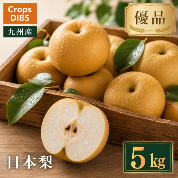 みずみずしく、シャリシャリとした食感が魅力の日本梨。九州産の優品を5kgでお届けします。冷やしてそのまま、食後のデザートやおやつにおすすめです。■商品詳細・品目：日本梨・産地：九州産・内容量：5kg・サイズ：おまかせ・等級：優品・配送:日本...