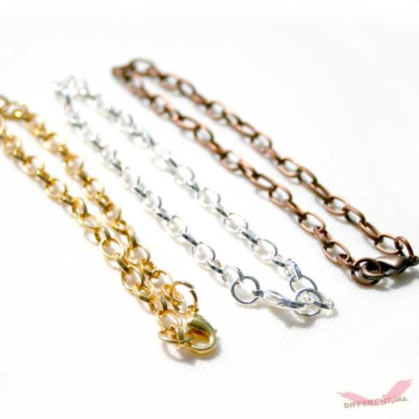 ブレスレット アズキチェーン 20.5cm前後 4mm付けましょ〜ジャラジャラと シンプルに1つだけ素敵なチャームを付けるのも素敵 Color :: GOLD/SILVER/RED COPPERサイズ :: 長さ約20.5cm 幅約4mm