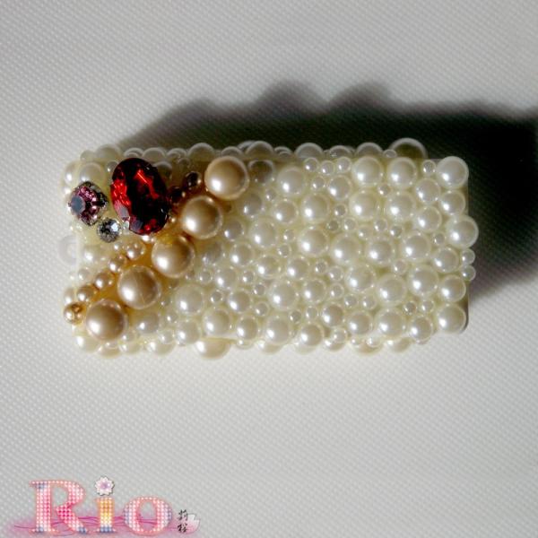 ※ 旧タイプのフリスクケースとなります、現行のフリスクを収納する事はできません。姫 フリスクケース ホワイト by Rioホワイトフリスクケースパール／ビジュー／スワロストーン