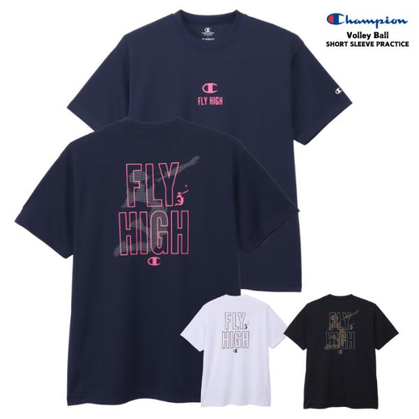 ※モニターの発色の具合によって実際のものと色が異なる場合があります。ブランド：Champion品番：C3DV316競技：バレーボールサイズ：S〜XLカラー：ホワイト、ブラック、ネイビー素材：ポリエステル100%機能：吸汗速乾、抗菌防臭原産国...