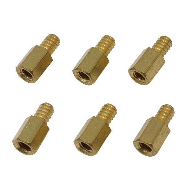 ネジ側 (オス側): #6-32×5mmネジ穴側 (メス側): #6-32六角長さ: 6.5mm材質: 真鍮6個入