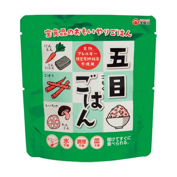 水や熱源は一切不要!空けたらすぐに食べられる。常温で長期保存が可能。具材はれんこん、ごぼう、椎茸、人参、こんにゃくを使用し昆布やかつお節抽出物、魚醤などの旨味を活かした五目ごはんです。■五目ごはん260g■箱サイズ:14×15×1.5【用途...
