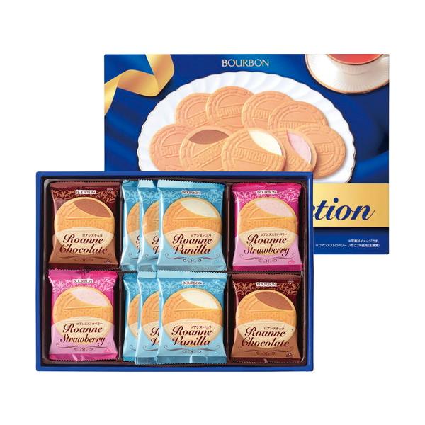 贈り物菓子として定番のゴーフレットの詰合せや、個性豊かなお菓子の詰合せのギフトです。■ロアンヌ2枚入り（バニラ×6・バニラチョコ×4・ストロベリー×4）  【卵・乳成分・小麦】■箱376×293×48mm【用途】引出物 結婚祝 出産祝 仏事...