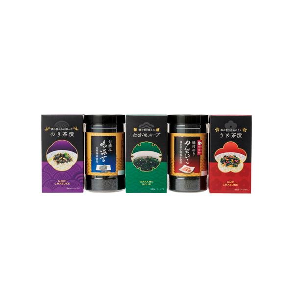 毎日の食卓に嬉しい海苔やお茶漬などの詰合せ。■有明海産味海苔6袋詰(8切4枚)・食卓のやまや博多辛子明太子味海苔(8切24枚)・のり茶漬け(5g×4袋)・うめ茶漬け(5g×4袋)・わかめスープ(3.5g×4袋)  【乳成分・小麦・えび】 ■...