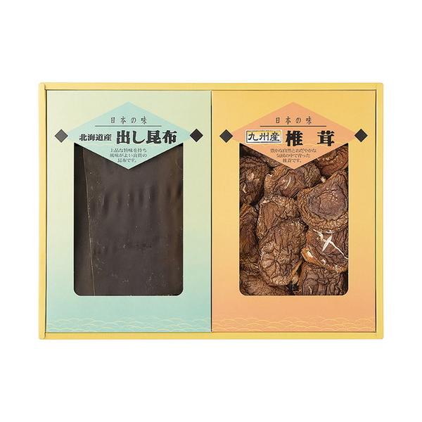 料理の基本となるだしに必要な、椎茸と昆布の詰め合わせです。又、椎茸は健康食品として、幅広い方にご利用頂いております。■九州産香信椎茸60g・北海道産出し昆布80g各1箱■箱サイズ:39×29×6cm【用途】引出物 結婚祝 出産祝 仏事 快気...