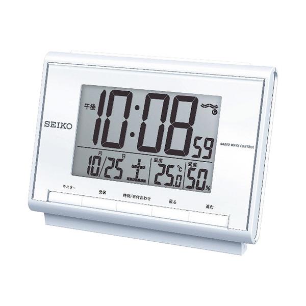 電波修正機能(受信OFF機能つき)電子音アラームスヌーズつきライトつきフルオートカレンダー機能温湿度表示■12×8.5×4.8cm・プラスチック枠・単3電池2本付■箱サイズ:13.5×6×9.6cm【用途】引出物 結婚祝 出産祝 仏事 快気...