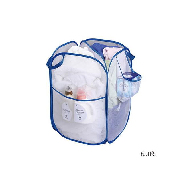 ●汚れたら簡単に洗えるポリエステル素材で、ポップアップ式の組立が簡単な脱衣カゴです。●使用しない時はコンパクトに収納できます（収納用バンド付き）。●通気性の良いメッシュ素材なので、洗濯物のニオイや湿気がこもるのを防ぎます。●サイズ（mm）：...