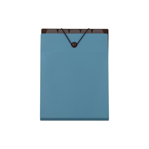 ●本体寸法：タテ335×ヨコ240×マチ幅10?30mm●本体重量：120g●材質：表紙PP・厚み0.5mm、ポケットPP・厚み0.13mm、留具PP、ゴム紐●ポケット数：5仕切り、6ポケット●収納枚数：A4コピー用紙120枚(64g/m&...