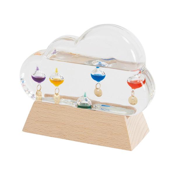 カラフルでポップ、そこに透明感や爽やかさも加わって、お部屋をぐっとオシャレに彩ってくれます。気温によって上下するガラスの球体が気温を示します。オブジェとしてではなく、機能性も備えたユニークなインテリア。○測定範囲:18℃〜26℃■本体(約5...