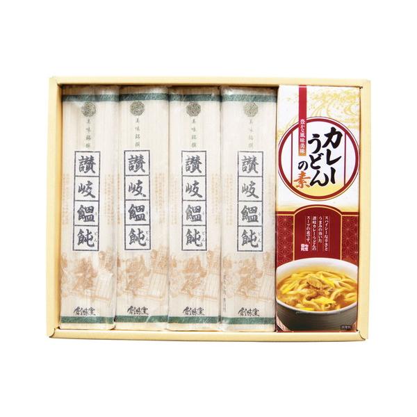 うどんに適した麺用中力粉と、瀬戸内の海水塩を使用し、麺処讃岐で作りました。■讃岐うどん(180g)×4、カレーうどんの素(13g)×80■箱サイズ:約264×323×38mm【用途】引出物 結婚祝 出産祝 仏事 快気 新築 記念 贈答 お返...