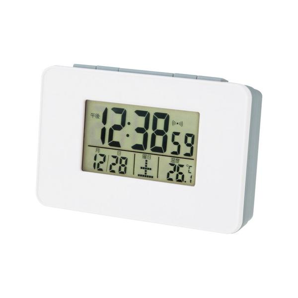 コンパクトサイズの電波時計。○温度表示○アラーム○スヌーズ機能○バックライト■本体(約60×95×35mm)×1■材質:ABS■箱サイズ:約73×120×50mm【用途】引出物 結婚祝 出産祝 仏事 快気 新築 記念 贈答 お返し お祝い ...
