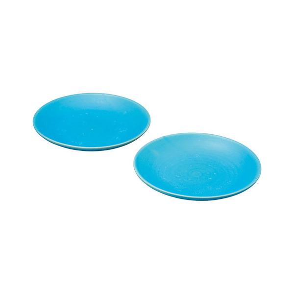 あでやかなトルコブルーの器。琵琶湖の色をモチーフに作成しました。窯の場所やその時の土の性質、季節などでひとつひとつ表情が異なる味わいがある一品です。■丸皿(約220×35mm)×2■材質:陶器■箱サイズ:約230×230×55mm【用途】引...