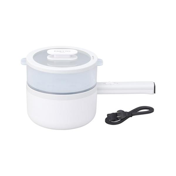 火を使わずに調理ができる片手鍋。蒸し器付きで蒸し料理にも対応。コンセントがあれば、コンロやIHがなくても、ダイニングで、オフィスで煮る・茹でるの調理ができます。鍋はふっ素加工なので簡単お手入れです。■本体(約1.6l)(約385×200×2...