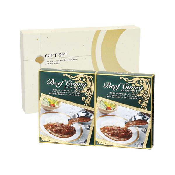 カレー粉と玉ねぎ、リンゴなどをじっくり煮込んだカレーソースに牛肉を加えておいしいビーフカレーに仕上げました。■ビーフカレーレギュラー(中辛)150g×2■箱サイズ:17.5×26.5×2.8cm【用途】引出物 結婚祝 出産祝 仏事 快気 新...