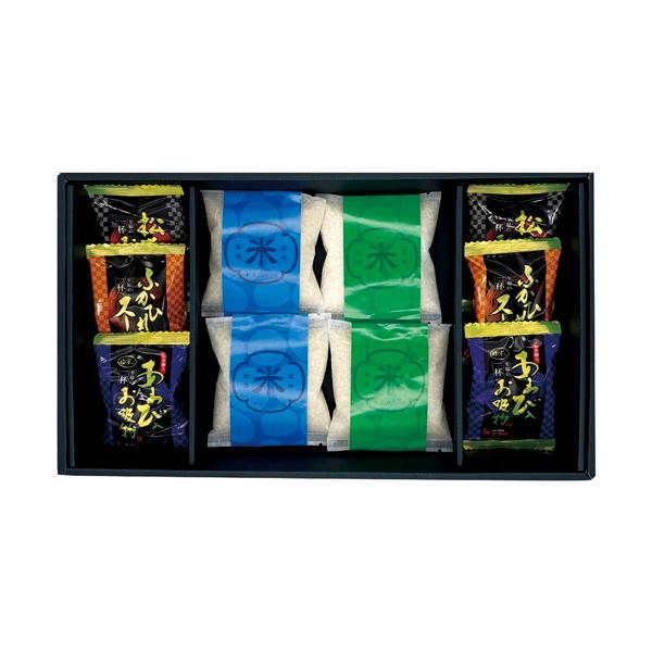 新潟県産こしひかり、新潟米の新たな顔になった「こしいぶき」とセットで新潟米の食べくらべが出来ます。「新潟米」と高級食材でもある「あわび・ふかひれ・松茸」のお吸物(スープ)がセットになった贅沢なギフトをお届けします。■新潟県産コシヒカリ150...