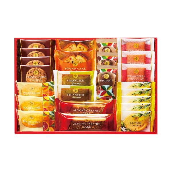 様々な美味しさを詰合せた、バラエティ豊かなスイーツギフト。こだわり抜いた8種の味わいをお愉しみください。■(ブラウンシュガーパウンドケーキ・アーモンドキャラメルケーキ・ピスタチオフィナンシェ)各2、(オレンジマドレーヌ・ストロベリーショコラ...