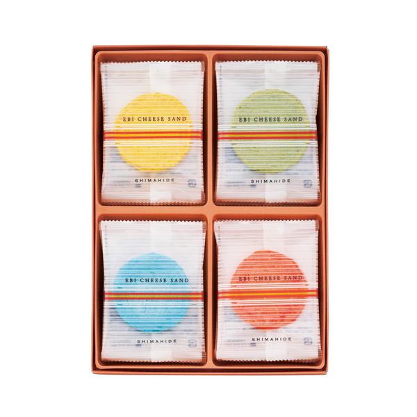 エビとチーズの美味しい出会いこれまでになかった新感覚えび菓子。4種のチーズをサクサクの海老煎餅でサンドしたまるでマカロンのような和スイーツ。サックサクの海老煎餅とチーズソースが口の中で溶けてゆきます。見た目も華やかな和と洋の融合をお楽しみ下...