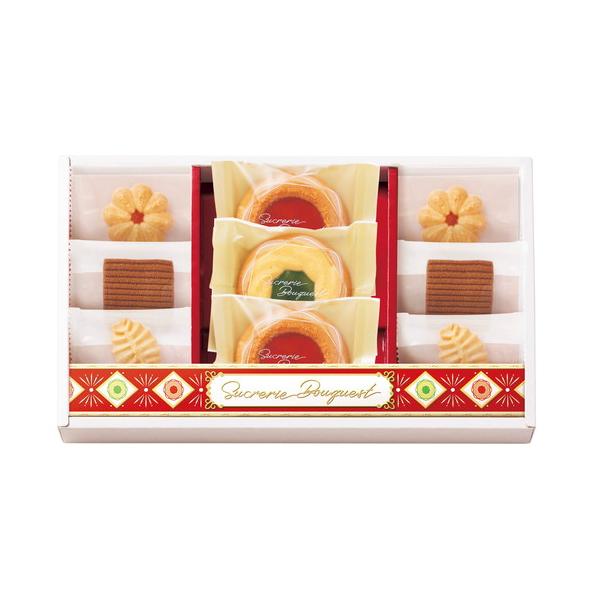 長年愛され続けているクッキーのセット。慎ましやかながらも深い味わい。心安らぐひと時を…。■ベイクドクッキー(ストロベリー×2・キウイ)・紅茶リーフ×2・花型いちご×2・アメリカン×2  【卵・乳成分・小麦・落花生】■箱155×260×30m...