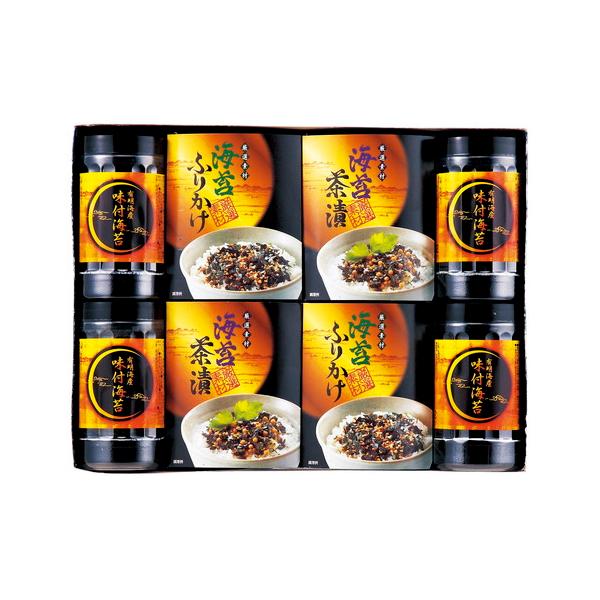 心伝わるこだわりの味わい■味付海苔(8切32枚)×4・海苔ふりかけ(5g×4袋)×2・海苔茶漬(5.2g×4袋)×2  【卵・乳成分・小麦・えび・かに】■箱285×380×78mm【用途】引出物 結婚祝 出産祝 仏事 快気 新築 記念 贈答...