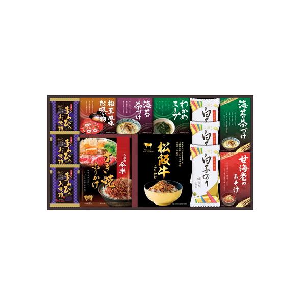 人形町今半の「すき焼きふりかけ」、松阪牛パウダーを使った「すき焼き風松阪牛ふりかけ」に高級素材使用のフリーズドライやお吸い物等をギッシリ詰め合わせました。■人形町今半すき焼きふりかけ30g・松阪牛ふりかけ30g・甘海老みそ汁(7.5g×2袋...