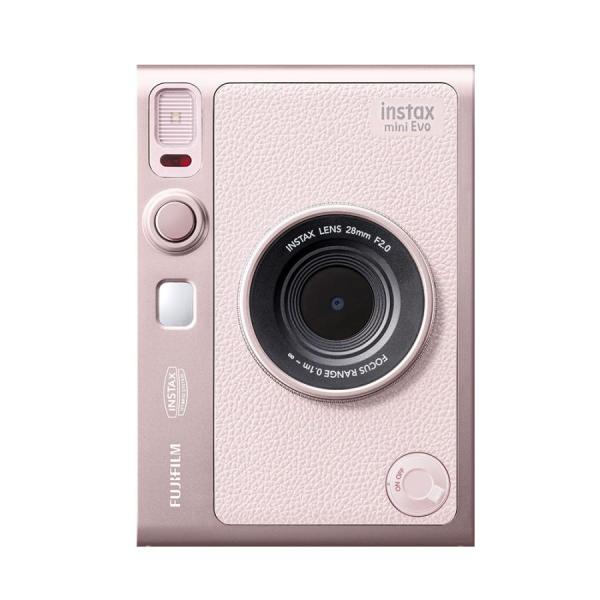 人気のハイブリッドインスタントカメラ「“チェキ”instax mini Evo〓」に数量限定で特別カラー「PINK」が登場！特別カラーのmini Evo本体の他、本体カラーに合わせたショルダーストラップが付いています。【instax min...