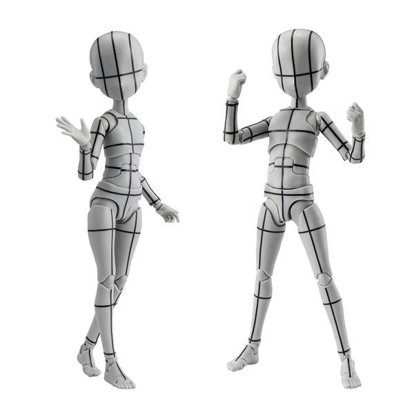【発売日：2026年08月31日】送料無料◆S.H.Figuarts ボディくん＋ボディちゃん -杉森建- Edition-ワイヤーフレーム- (Gray Color Ver.) セット販売 バンダイスピリッツ フィギュア ■発売予定：20...