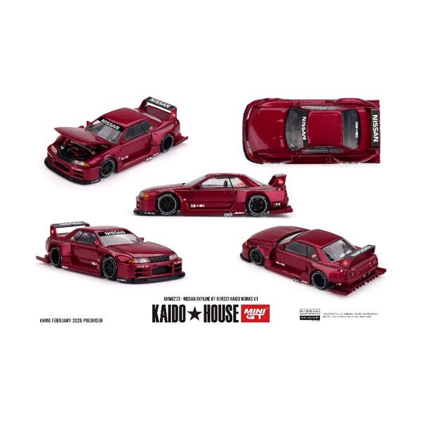 【発売日：2026年06月30日】MINI-GT 1/64 Nissan スカイライン GT-R R32 KAIDO WORKS V1 (右ハンドル) ミニカー KHMG273 ■発売予定：入荷日未定(発売は遅れる可能性が御座います。)20...