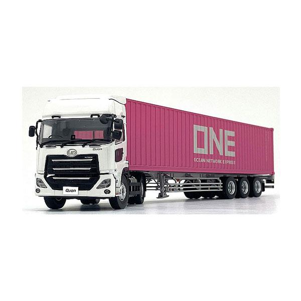 【発売日：2026年05月31日】送料無料◆京商 KYOSHOオリジナル 1/43 UD クオンGK 日本トレクス コンテナ セミトレーラー (ホワイト/ONEコンテナ) ミニカー KS03939B ■発売予定：入荷日未定(発売は遅れる可能...