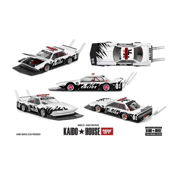 【発売日：2026年08月31日】MINI-GT 1/64 KAIDO STAR ポリス (右ハンドル) ミニカー KHMG275 ■発売予定：入荷日未定(発売は遅れる可能性が御座います。)2026年8月発売予定ですが、発売が大幅に変更とな...