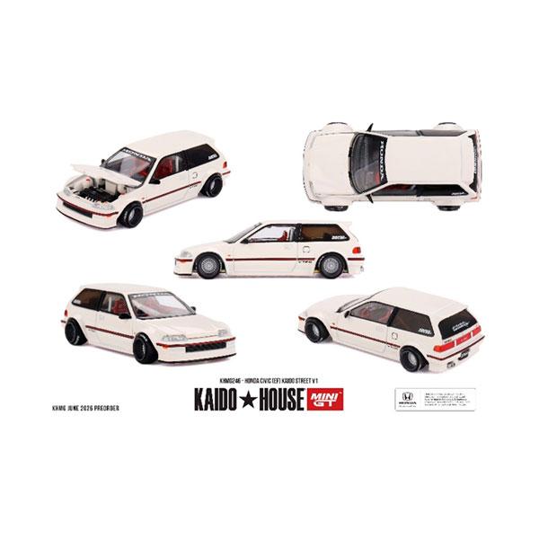 【発売日：2026年10月30日】MINI-GT 1/64 Honda シビック EF Kaido Street V1(左ハンドル) ミニカー KHMG246 ■発売予定：入荷日未定2026年10月発売予定ですが、発売が大幅に変更となる可能...