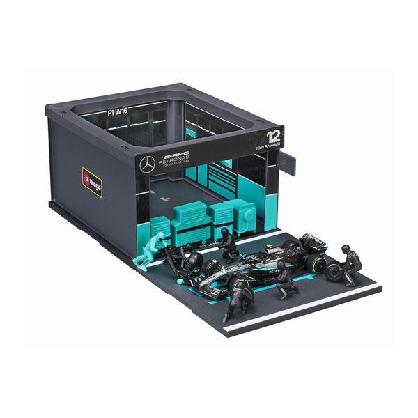 【発売日：2026年10月31日】送料無料◆burago 1/43 メルセデス-AMG ペトロナス F1チーム PIT PASS セット W16 No.12 A.K.アントネッリ ミニカー BUR38458A ■発売予定：入荷日未定(発売は...