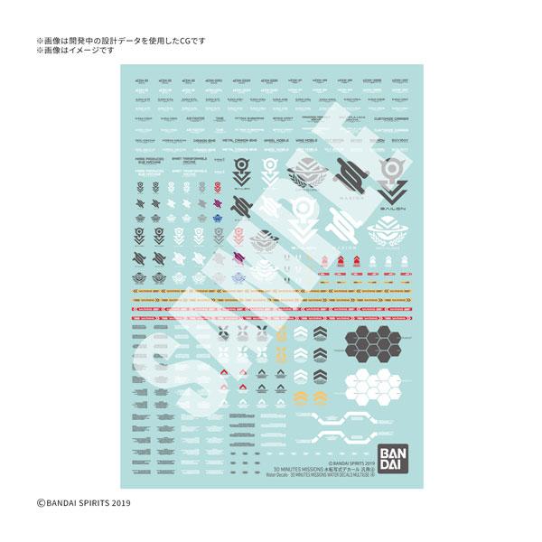 【発売日：2026年07月31日】30 MINUTES MISSIONS 水転写式デカール 汎用(4) バンダイスピリッツ ■発売予定：2026年7月予定(発売は遅れる可能性が御座います。)30MMシリーズの水転写デカール第4弾が登場。■軍...