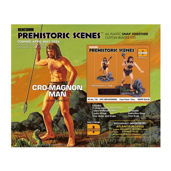 【発売日：2026年06月30日】デンコム プレヒストリックシーン 1/13 クロマニョン人 男性 プラモデル 初回限定55周年パッケージ DEN730 ■発売予定：2026年6月予定(発売は遅れる可能性が御座います。)★発売の長期延期が見...