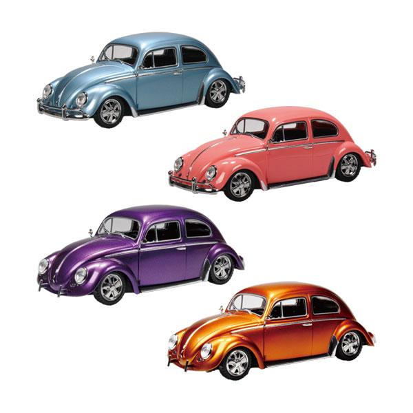 【発売日：2026年05月31日】送料無料◆アオシマ 楽プラ 1/32 フォルクスワーゲン ビートル カスタム 4色セット(シルバー/ピンク/パープル/オレンジ) プラモデル  ■発売予定：2026年5月予定(発売は遅れる可能性が御座います...