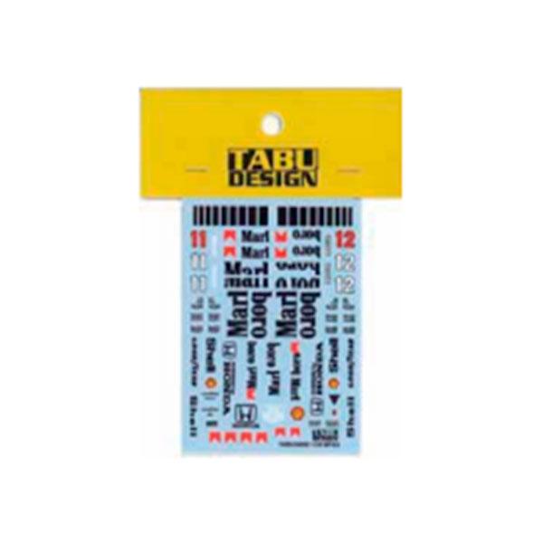 【発売日：2026年02月28日】再販 TABU DESIGN 1/24 MP4/4 Option For DeAGOSTINI /D社(デアゴスティーニ) 1/24 MP4/4 Option対応 水転写式デカール TABU24092 ■発...