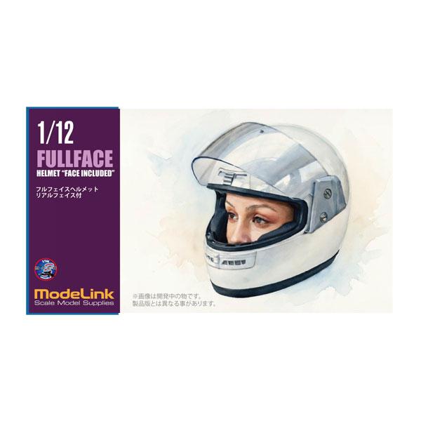 【発売日：2026年06月30日】モデリンク Mach3Models 1/12 フルフェイスヘルメット フェイスパーツ 瞳デカール付き 3Dプリント製UVレジン ガレージキット M12001 ■発売予定：2026年6月予定(発売は遅れる可能...