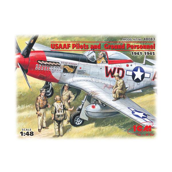 【発売日：2026年09月30日】再販 ICM 1/48 WWII USAAF パイロット &amp; グランドクルーセット プラモデル 48083 ■発売予定：2026年9月予定(発売は遅れる可能性が御座います。)★発売の長期延期が見込ま...