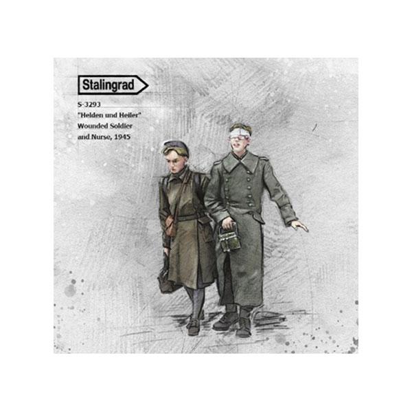 【発売日：2026年08月31日】送料無料◆スターリングラード 1/35 WWII ドイツ 「ヒーローとヒーラー」負傷兵と女性看護師 1945年(2体入) レジンキット ST3293 ■発売予定：2026年8月予定(発売は遅れる可能性が御座...