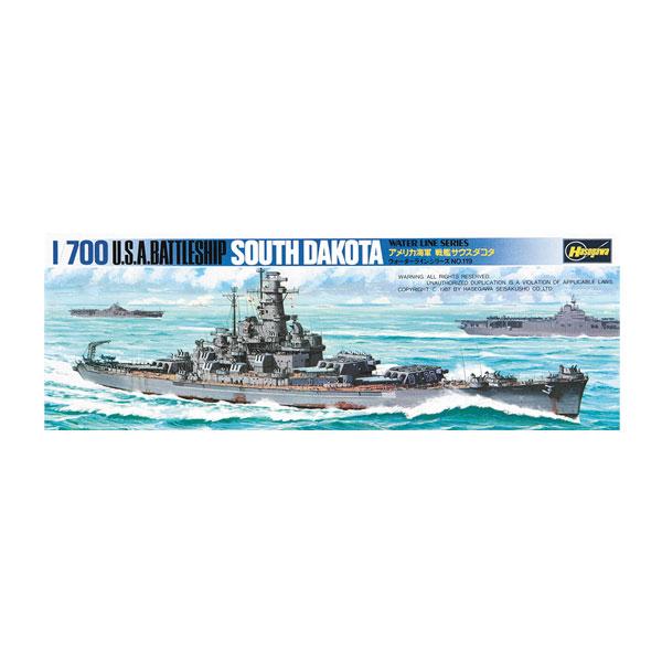 【発売日：2026年09月30日】再販 ハセガワ 1/700 ウォーターラインシリーズ アメリカ 戦艦 サウスダコタ プラモデル WL607 ■発売予定：2026年9月予定(発売は遅れる可能性が御座います。)アメリカ海軍の戦艦「サウスダコタ...