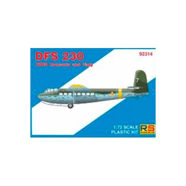 【発売日：2026年10月31日】RSモデル 1/72 DFS-230 第二次世界大戦 (ルーマニア・イタリア) プラモデル 92314 ■発売予定：2026年10月予定(発売は遅れる可能性が御座います。)★発売の長期延期が見込まれる、また...