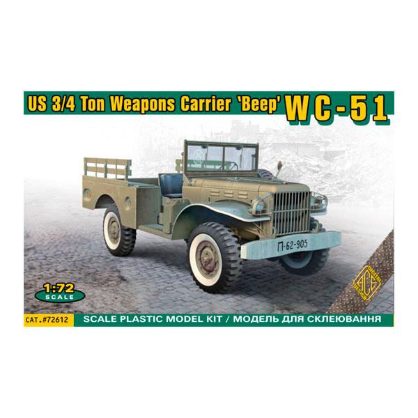 【発売日：2026年08月31日】エース 1/72 WW.II 米軍 WC-51 3/4トン ウェポンキャリア “ビープ” プラモデル ACE72612 ■発売予定：2026年8月予定(発売は遅れる可能性が御座います。)★発売の長期延期が見...