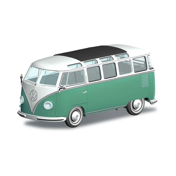 【発売日：2026年11月30日】アオシマ 1/32 楽プラ スナップキット No.30-WT フォルクスワーゲン バス (ブルーホワイト×ターコイズ) プラモデル ■発売予定：2026年11月予定(発売は遅れる可能性が御座います。)★発売...