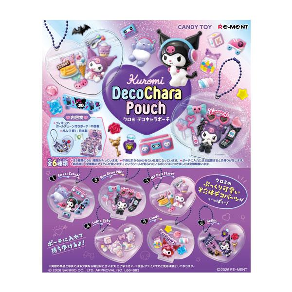 【発売日：2026年07月31日】リーメント サンリオ クロミ デコキャラポーチ (1BOX) ■発売予定：2026年7月予定(発売は遅れる可能性が御座います。)クロミのかわいいデコパーツとポーチのセット！パーツは全てぷっくり半立体♪付属の...