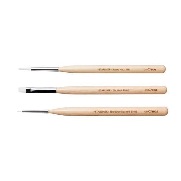 【発売日：2026年05月31日】GSIクレオス Mr.BRUSH STARLINER 3種セット(丸筆2号/平筆4号/面相筆10/0号) 模型用工具 セット商品 Mr.HOBBY◆ゆうパケット送料無料 ■発売予定：2026年5月予定(発売...
