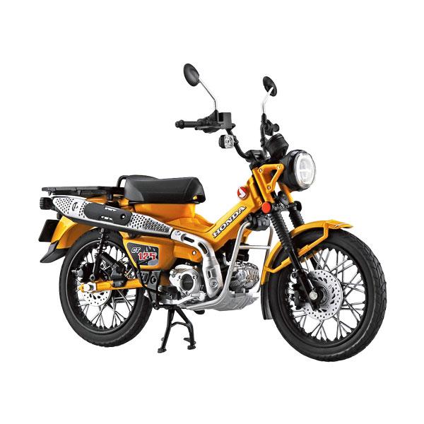 スカイネット 1/12 完成品バイク Honda CT125 ハンターカブ ターメリックイエロー 変更されたエンジン形状やフレーム形状など、特徴的なシルエットを余すことなく再現しました。フレーム・タンクはダイキャスト製を採用し、重量感・質感...