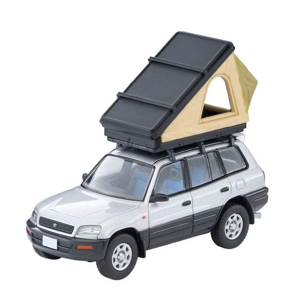 トミカリミテッドヴィンテージNEO LV-N354c トヨタ RAV4J V (銀) テント、フィギュア付 1/64 ミニカー トミーテック 334422 ●コンパクトな初代RAV4にルーフテントを装着●RAV4J仕様のフロントグリルを再現...