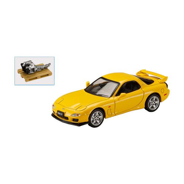 ホビージャパン 1/64 マツダ RX-7 (FD3S) TYPE R Bathurst R エンジンディスプレイモデル付 サンバーストイエロー ミニカー HJ647007AY ホビージャパンの1/64ダイキャストシリーズ“HJ64”から1...